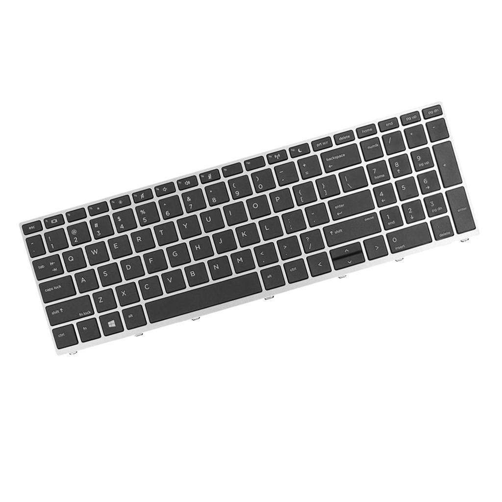 Keyboard Replacement US for HP Probook 450 G5 455 470 W/ Silver Frame ...