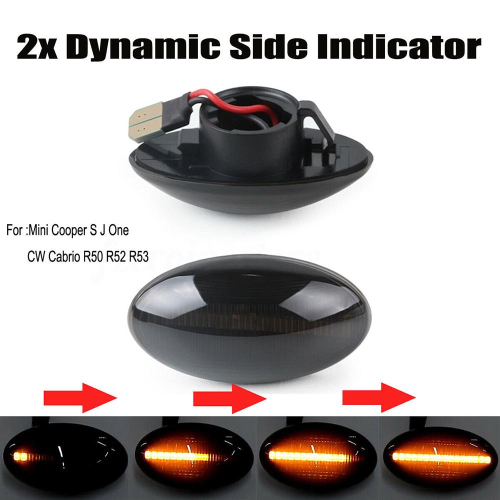 Buy 2x Dynamic LED Side Lights Indicator Repeater For Mini Cooper S JCW ...
