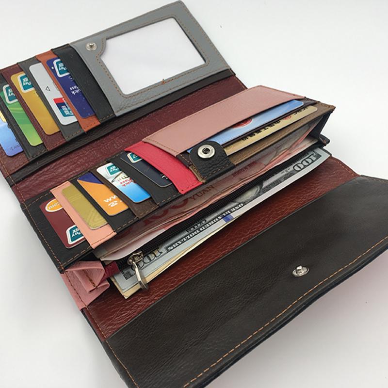 Buy Genuine Leather National Wind Three-fold Women Wallet at affordable ...