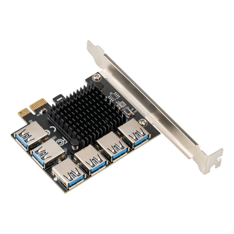 Buy PCIE 1 to 6 USB 3.0 Extender PCI Express Multiplier Adapter PCI-E 1 ...