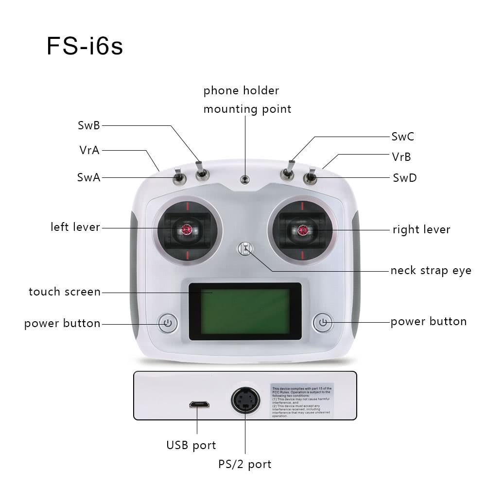 Original Flysky FS-i6s 2.4G 10CH AFHDS 2A Touchscreen Transmitter with FS-iA6B 6CH - buy from ...
