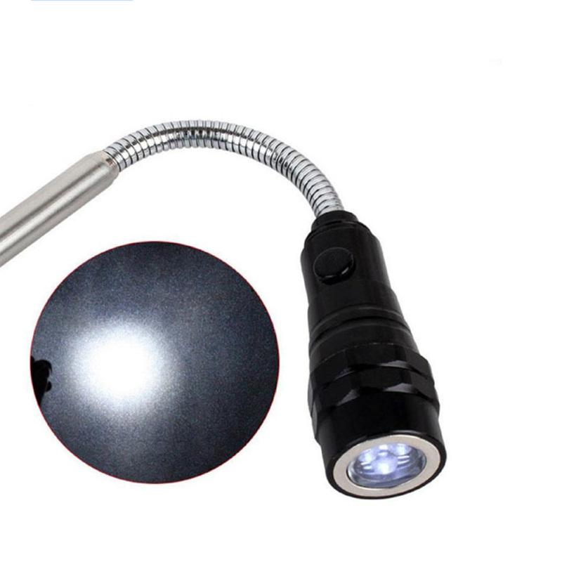 Flexible Head Flashlight Hose Lamp Telescopic Magnet Torch Light Pick ...