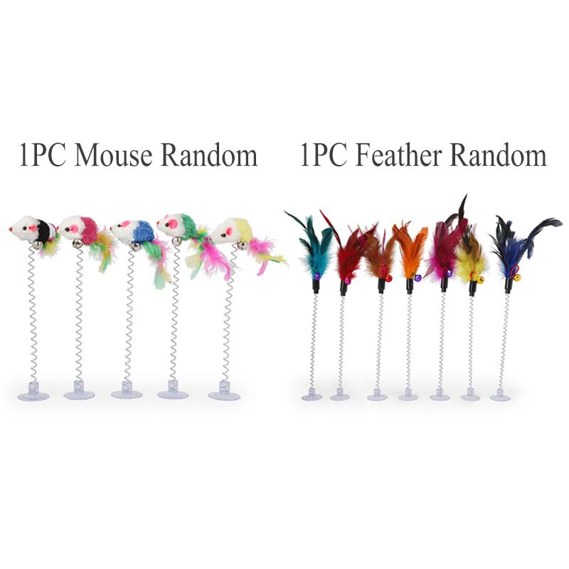 Buy 1PC Pet Supplies Spring Pet Toy Pet Cat Toy Bottom Sucker Mouse And ...