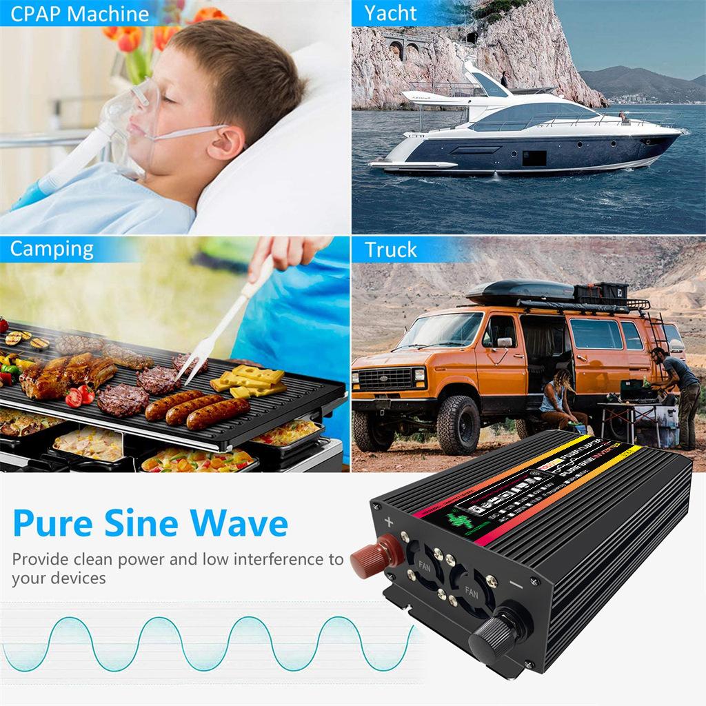 Buy Pure Sine Wave Inverter DC 12v/24v To AC 110V/220V 10000W Power ...