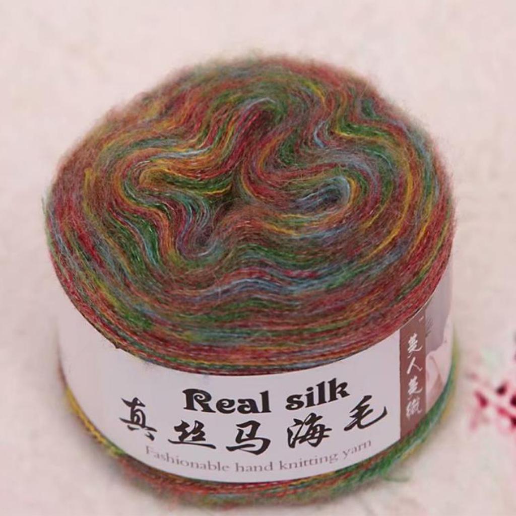 Buy Long Plush Mohair Nylon Wool Yarn Fine Quality Hand-knitting Thread ...