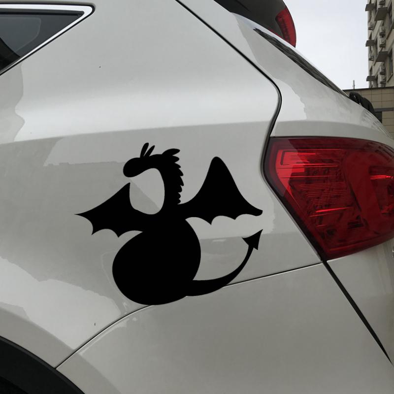 Buy Cartoon Cute Dragon Car Sticker Vinyl Car-styling Decal Black 23cm ...