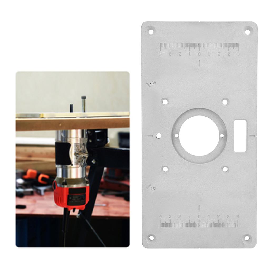 235mm x 120mm x 8mm Aluminum Woodworking DIY Router Table Insert Plate ...