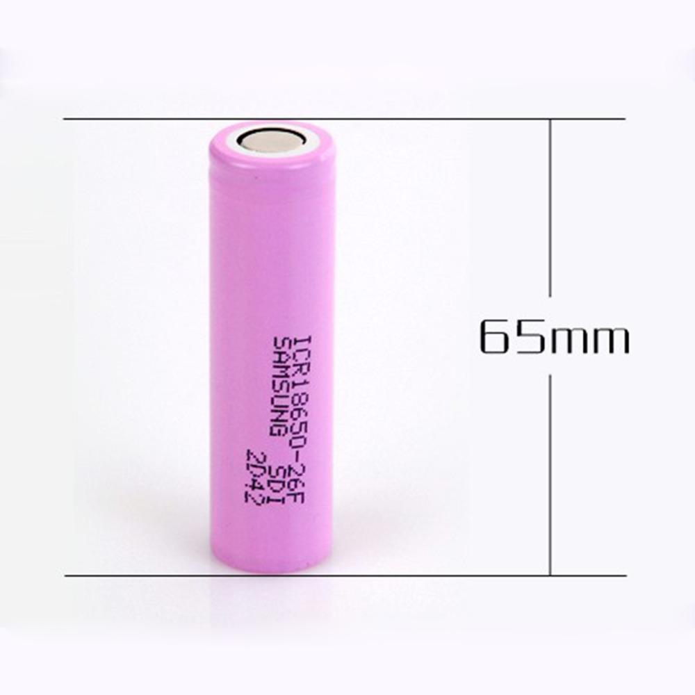 Samsung 26F Şarj Edilebilir ICR18650 Li-ion Pil Gerçek Kapasite için 10 ...