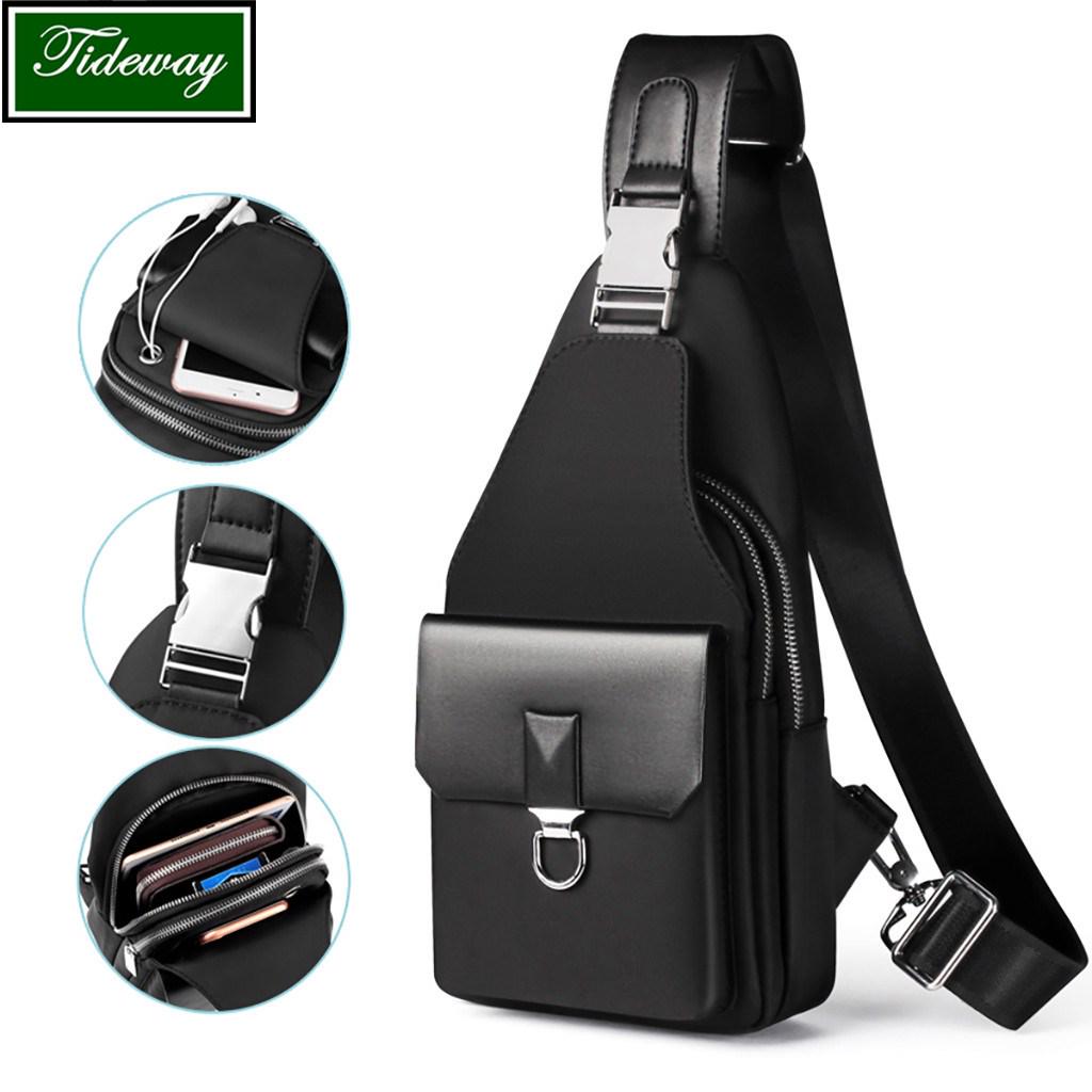 Buy Men Waterproof Chest Bag Sports Outdoor Leisure Multi-function Bag ...