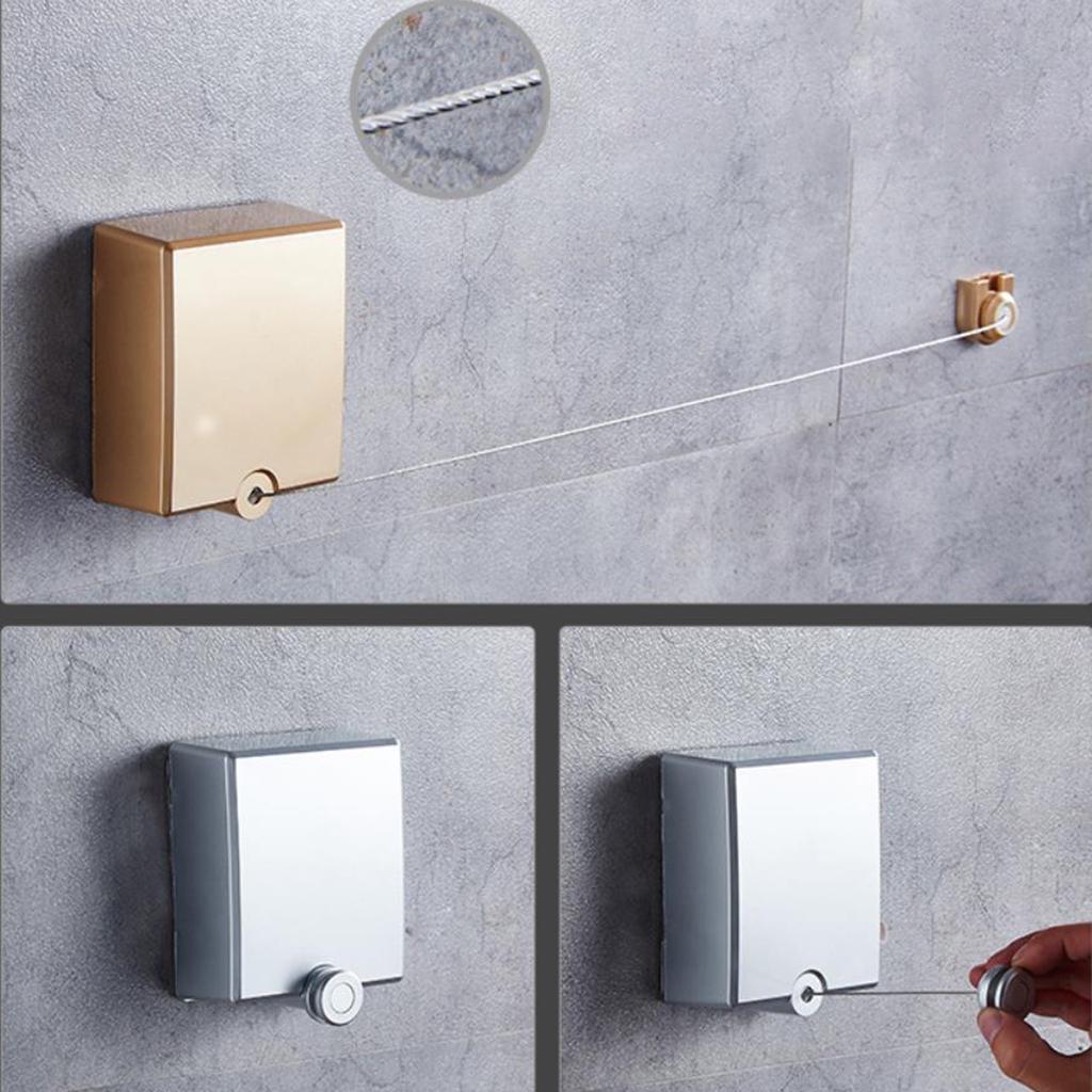 Buy Retractable Clothesline Adjustable Stainless Steel Rope String ...