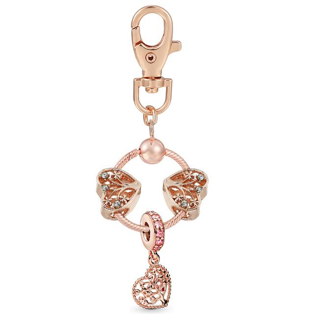 Satın alın Rose Gold Shiny Star Ferris Wheel Charms Keychains For Women ...