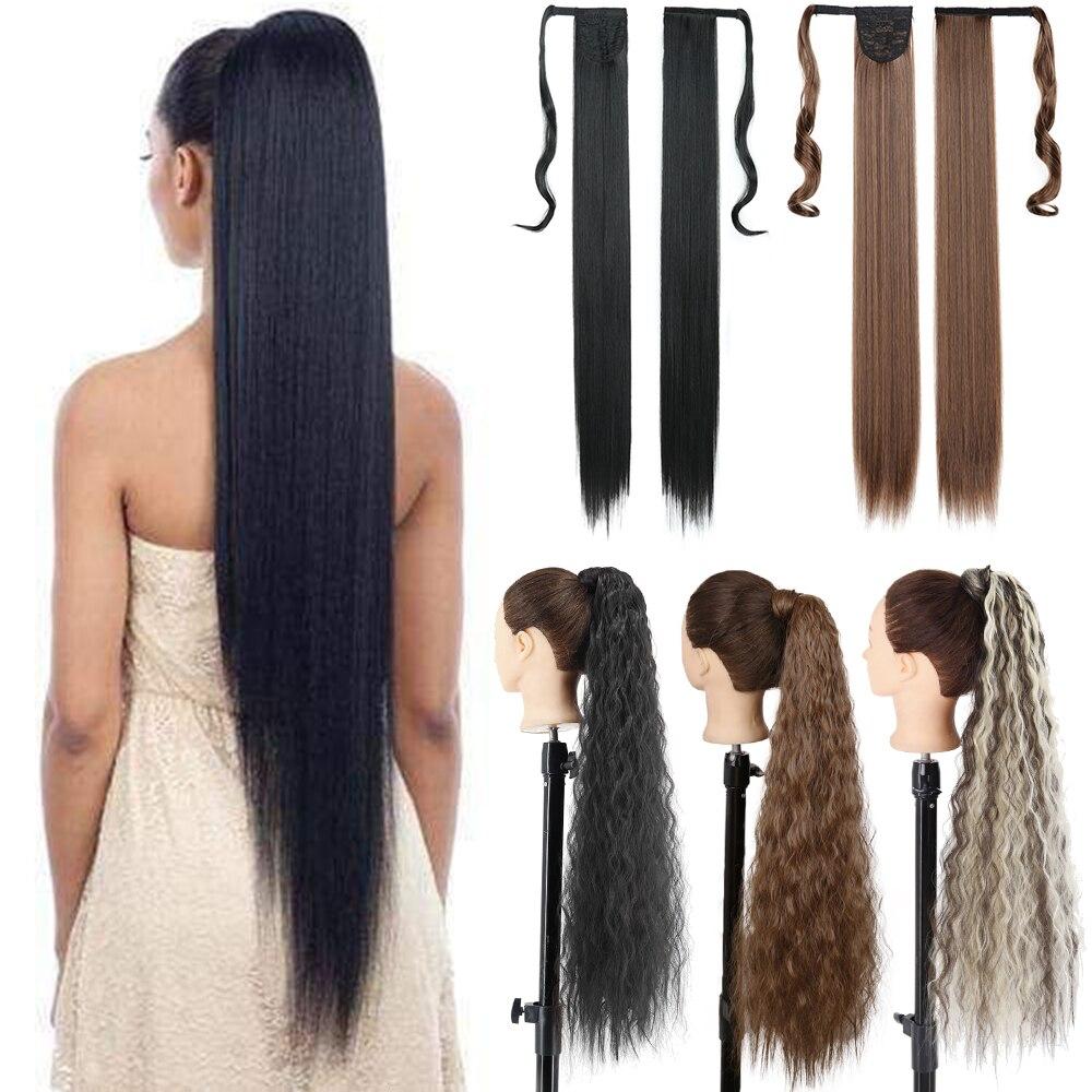 Buy MISS WIG Long Straight Wavy Synthetic Hairpiece with Ponytail Women ...