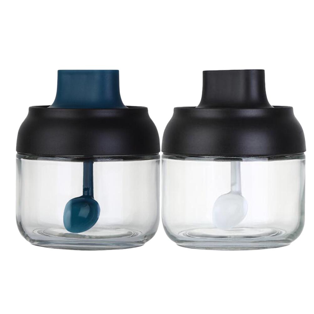 Buy 2pcs Glass Sealed Seasoning Pot Seasoning Jars Household Seasoning ...