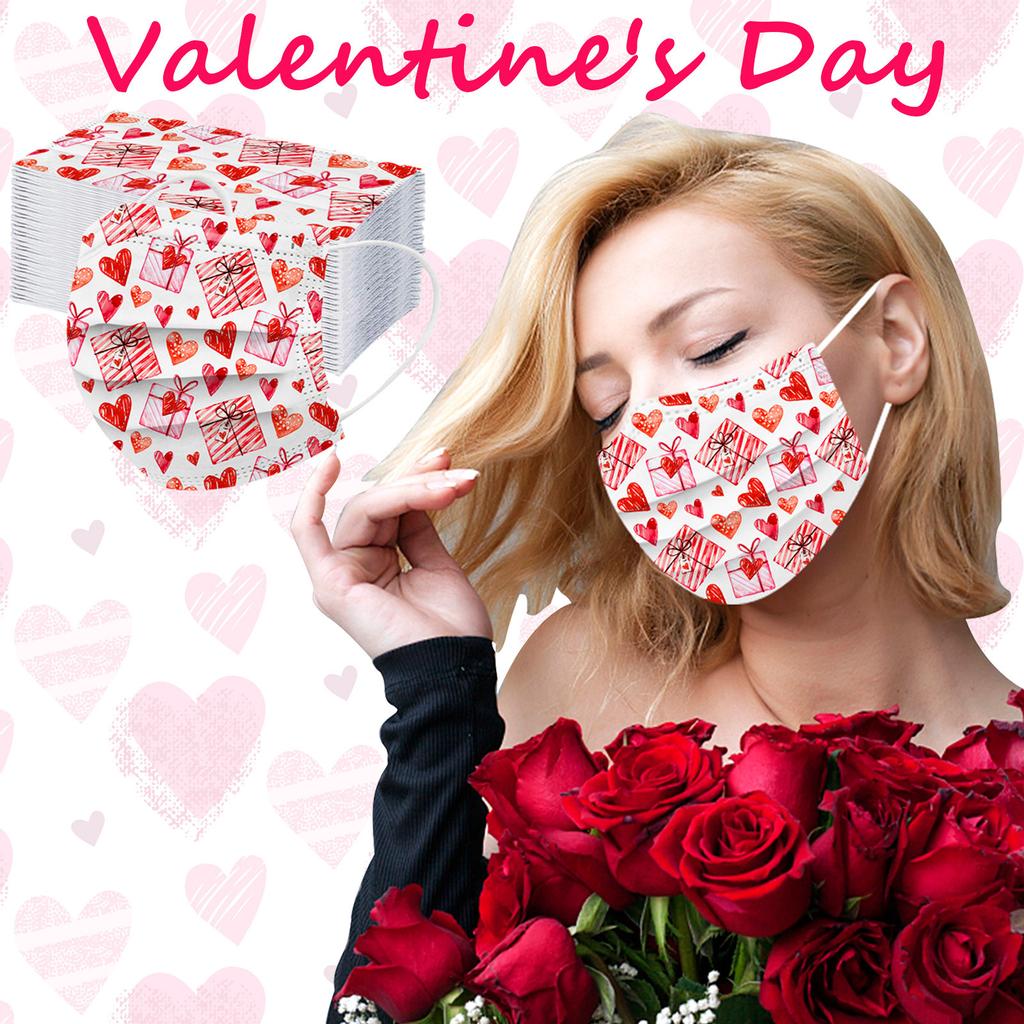 Buy [MLH] Valentine's Day Unisex Mask Disposable Soft Masks For Adults ...