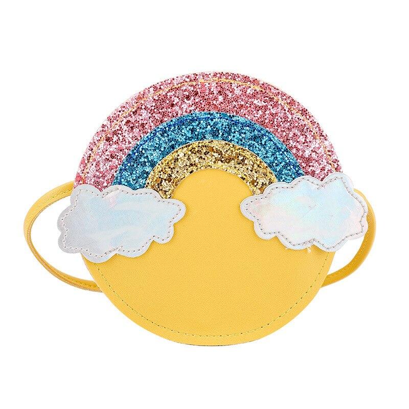 Buy Baby Girls" Rainbow Coin Purse Children Round Crossbody Bags Cute ...