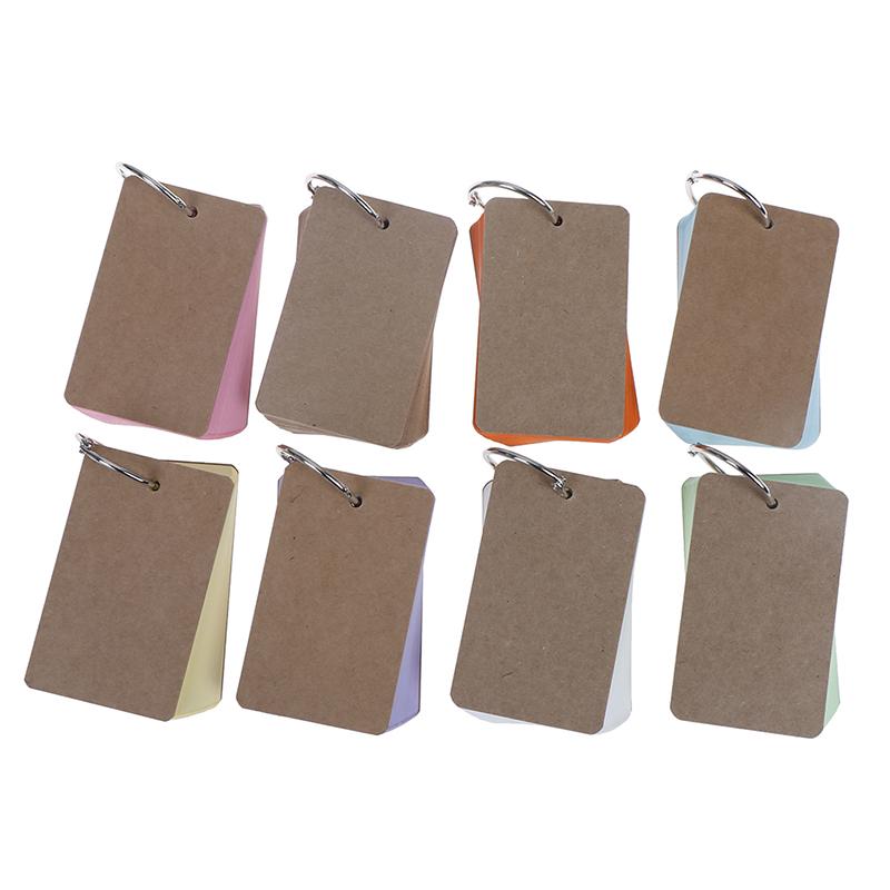 Buy 1Pc Multi Colors Binder Ring Flip Study Card Paper Bookmark/Index ...