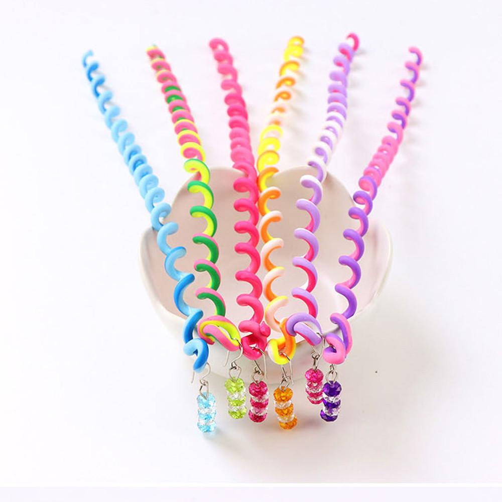Buy 6 Pcs Kids Baby Girls Curler Hair Braid Sticker Decor Accesories ...