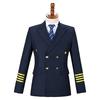 Buy Formal Men's Suit Navy Captain Uniform Suits Jacket Wedding Party ...