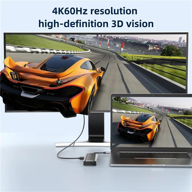 Buy 6 In1 USB C Hub Docking Station with Hard Disk Storage Function M.2 ...