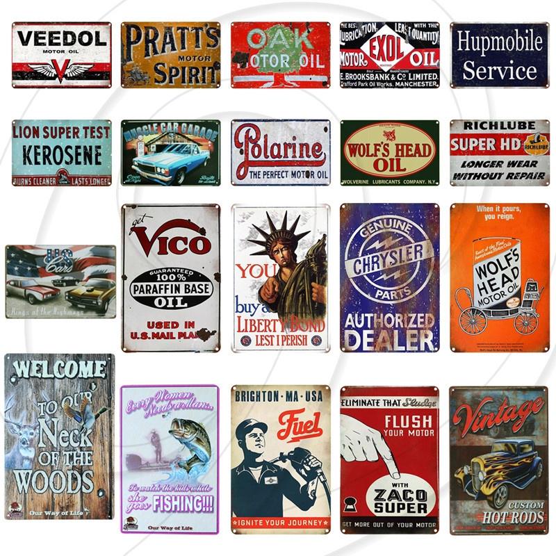 Buy Vintage Plaque Plate Metal Tin Signs Retro Wall Art Sticker Pub Bar ...