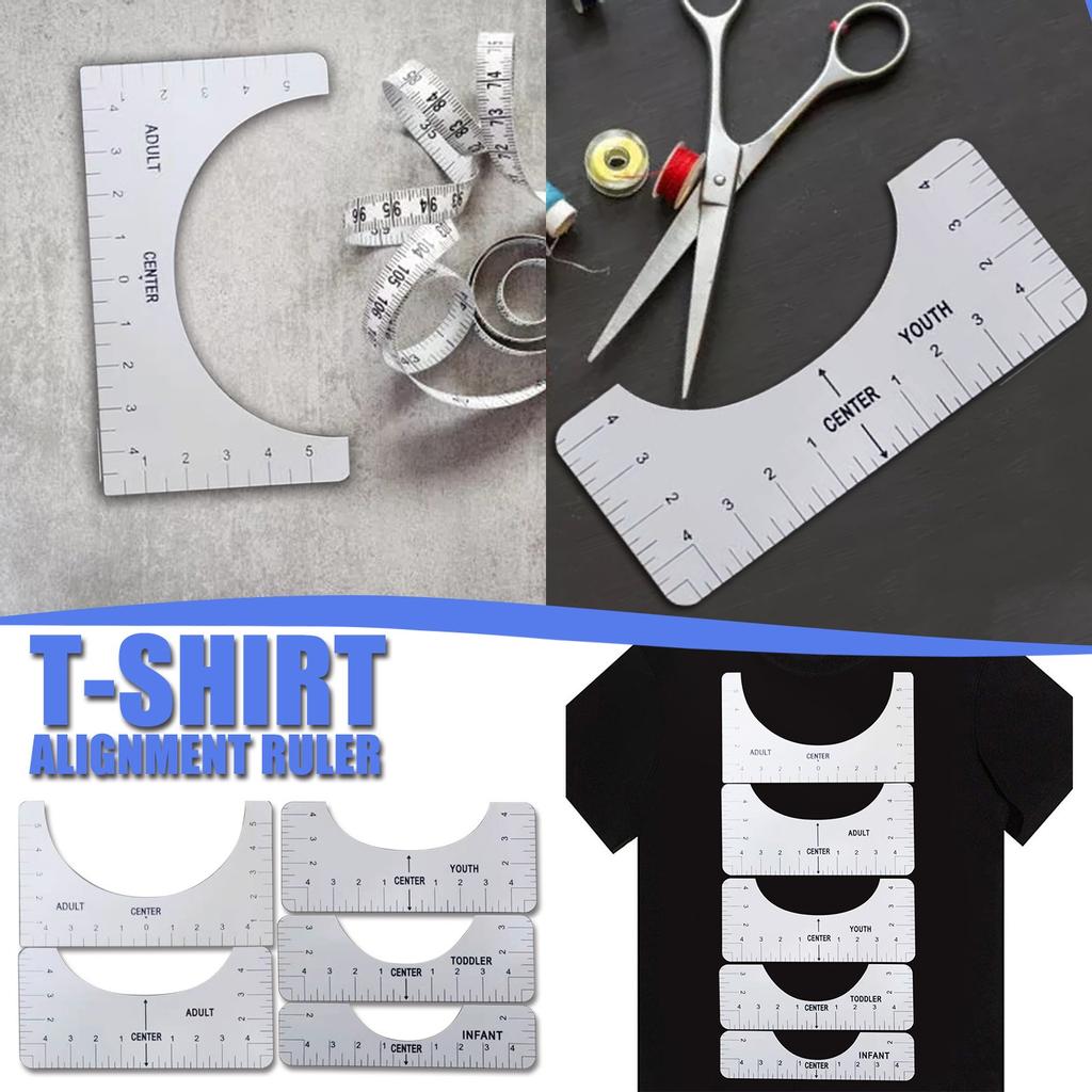 Folulus 5PCS T-Shirt Alignment Ruler, Craft Ruler with Guide Tool for ...