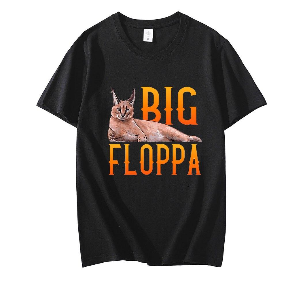 Buy Big Floppa Meme Cute Caracal Cat Print Couple Tees Couple T-Shirt ...