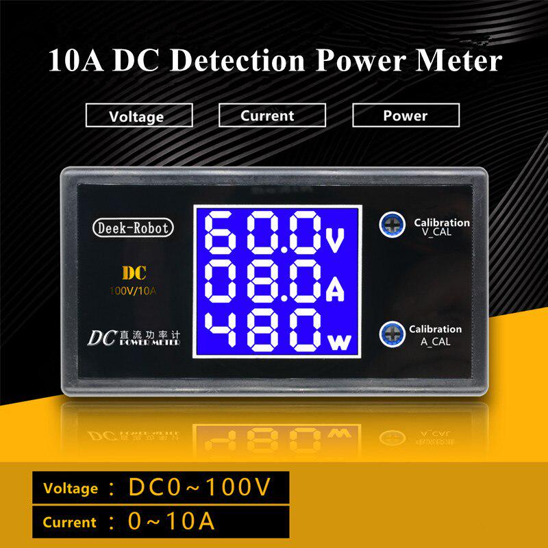 Buy DC 0-100V 10A Digital Voltmeter Ammeter Wattmeter LCD Display ...