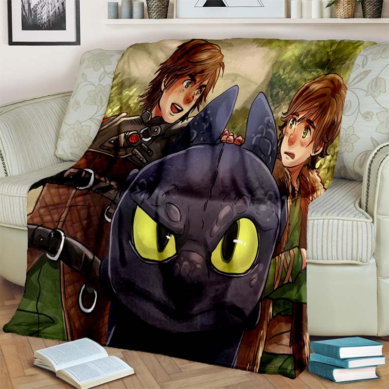 💰Köp billigt online Toothless Blankets Night Fury Black Dragon Blankets ...