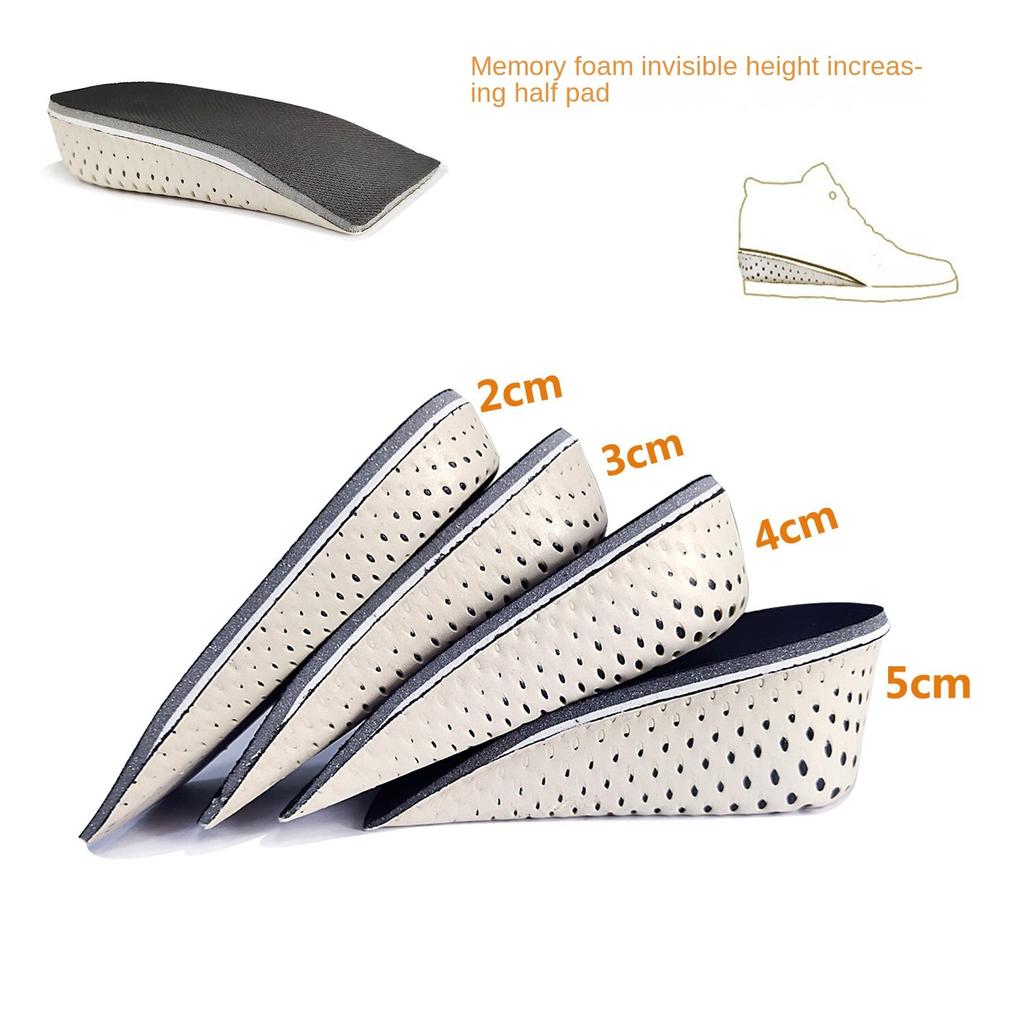 Buy Memory foam half yard heightening insole invisible insole sports ...