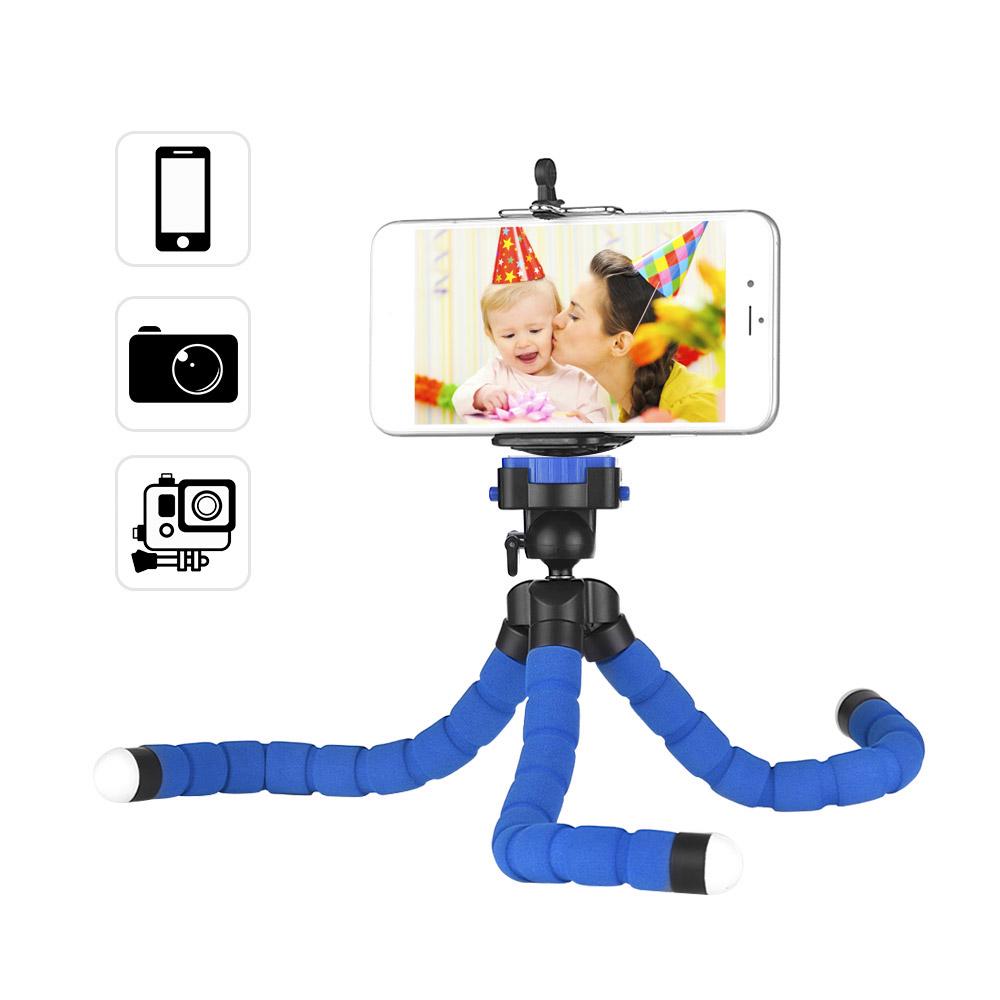 Buy Mini Flexible Sponge Octopus Tripod Stand Holder with Smartphone ...