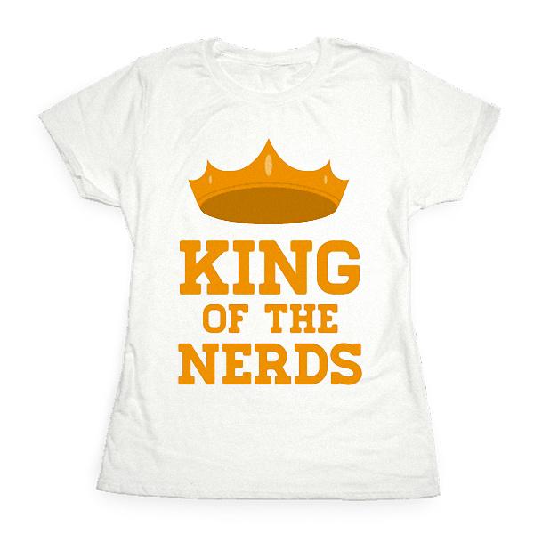 Women's Summer Fashion King Of The Nerds Short Sleeve White T-Shirt ...
