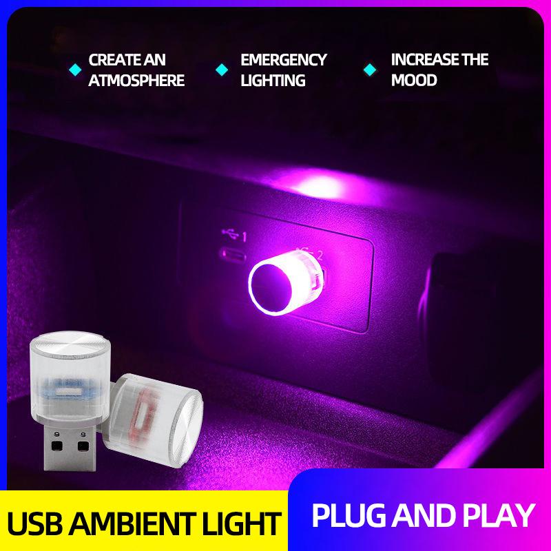Buy Car Mini USB LED Atmosphere Lights Decorative Lamp For Party ...