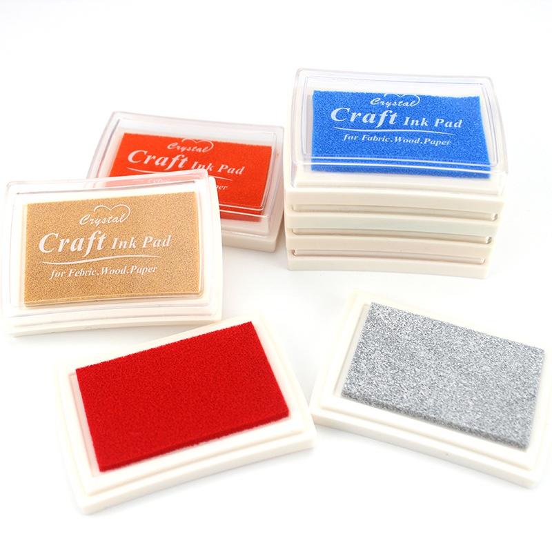 Buy 15 Colors Inkpad Handmade DIY Craft Oil Based Ink Pad for Fabric ...