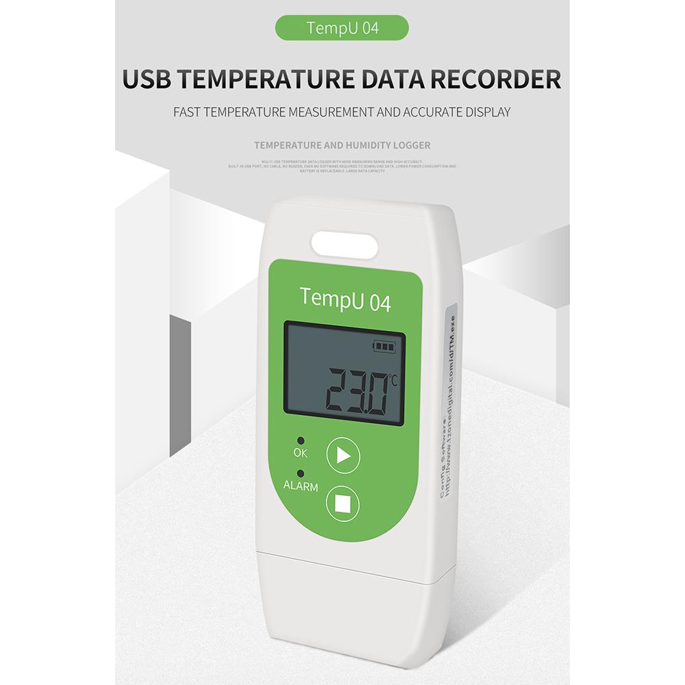Buy Usb Temperature Data Logger Reusable Temperature Recorder Tempu 04 ...