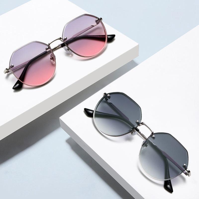 Buy New Fashion Gradient Frameless Sunglasses Women Ocean Water Cut ...