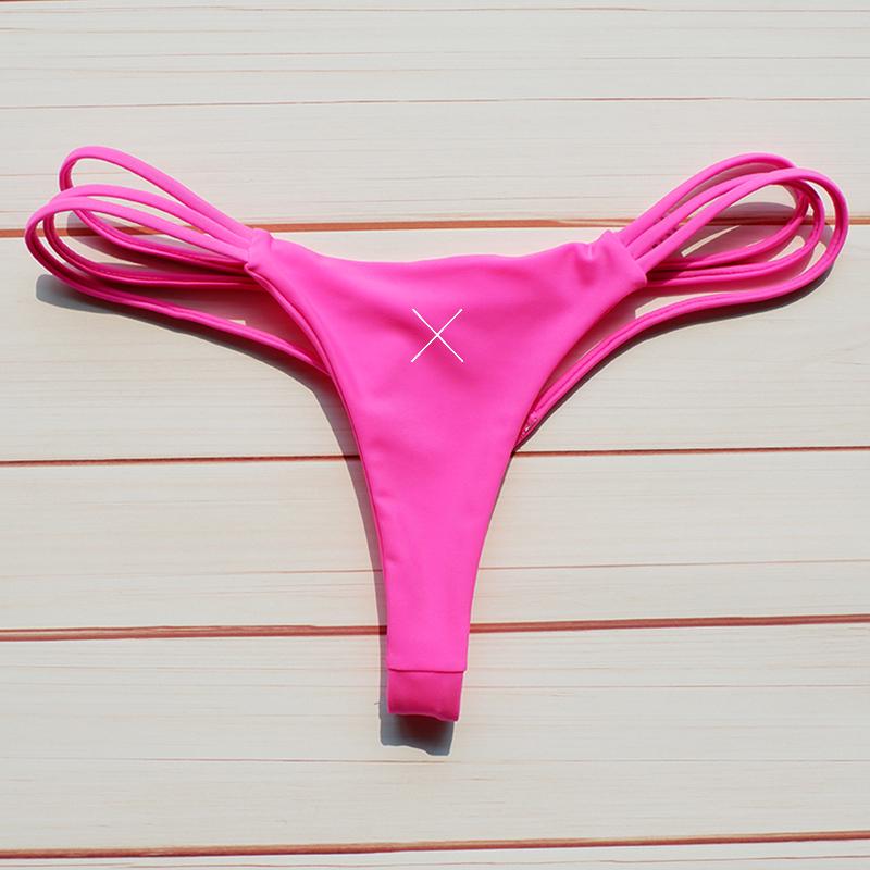 Buy Sexy Swimsuit Solid Color Chest Bow Bikini Nail Pants at affordable ...