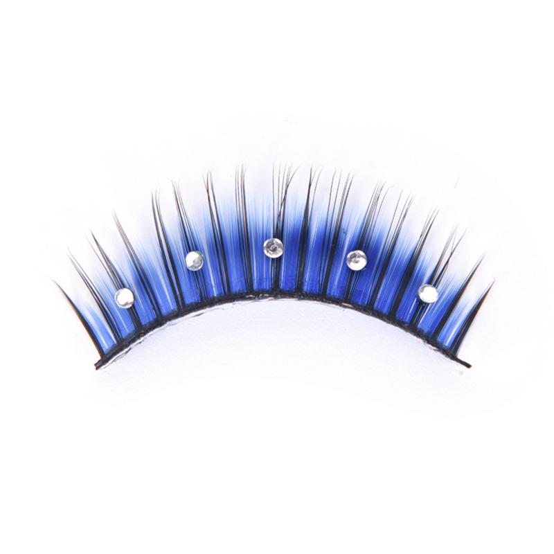 Buy Exaggerated Color False Eyelashes Crisscross Messy Thick Crystal ...