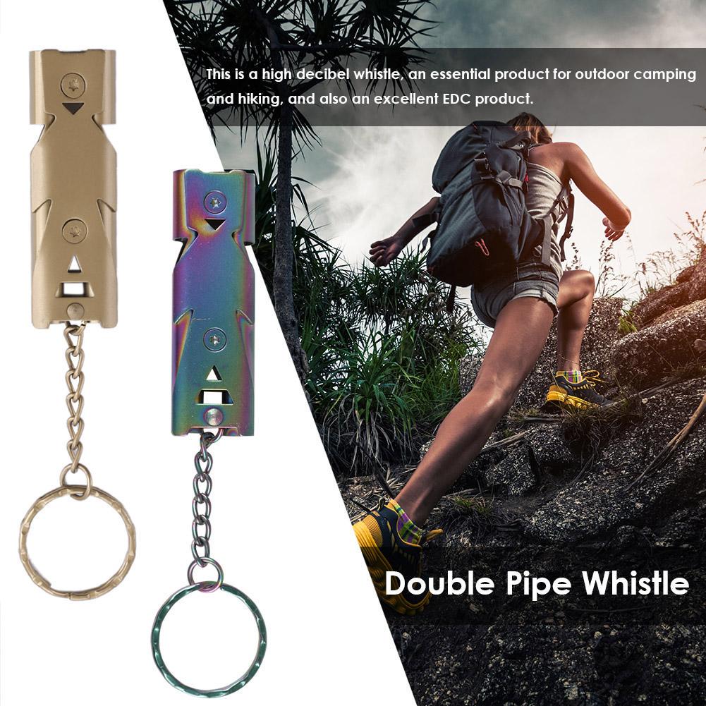 Buy Portable Double Tube Sonic Boom Whistle Survival Rescue Emergency ...