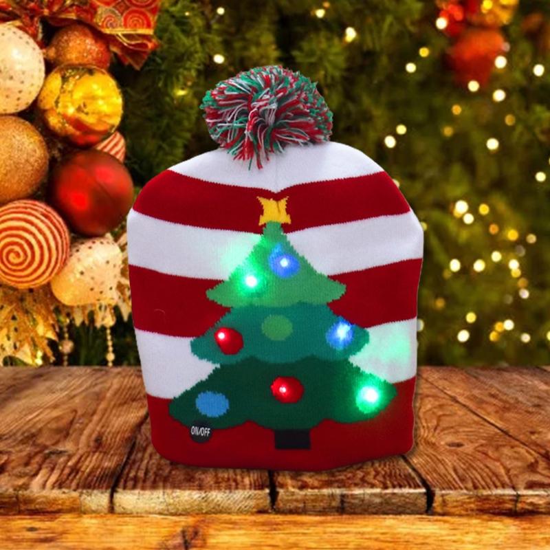 Buy LED Christmas Hat Light Up Christmas Hats Xmas Tree Ugly Hat ...
