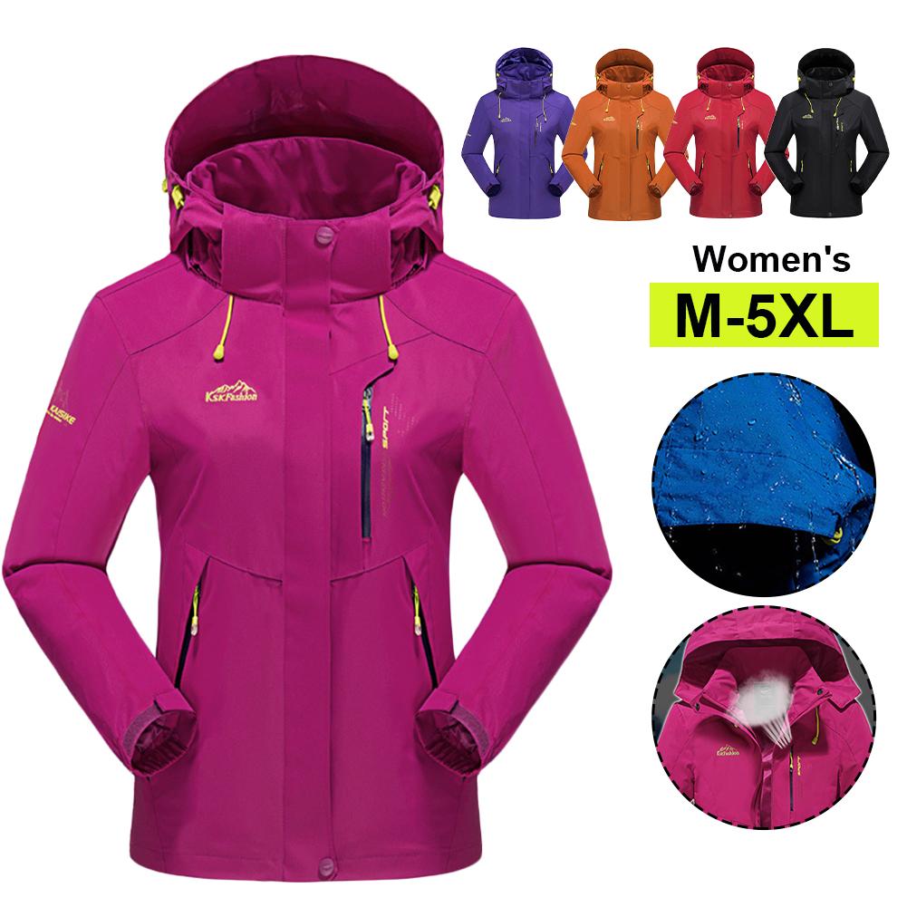 Buy Camping Hiking Jacket Women Outdoor Sports Hooded Windbreaker ...