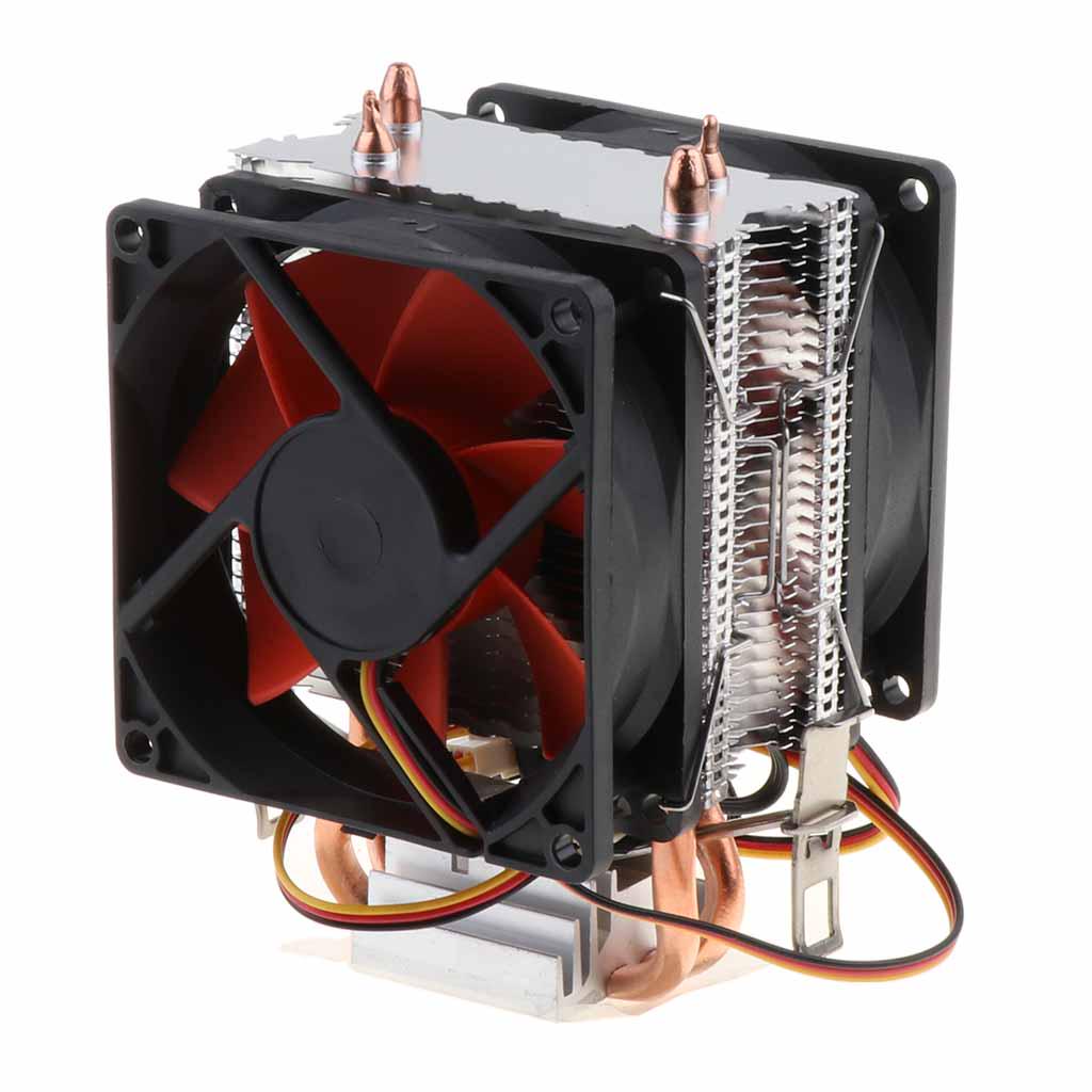 Buy DualTower Quiet Computer CPU Cooling Fan 3 Pin Cooler Radiator ...