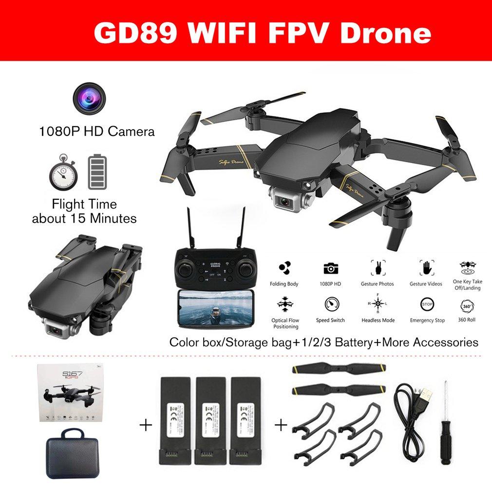 Buy GD89 WIFI FPV Foldable Drone with 480P HD Camera Long Flight Time ...