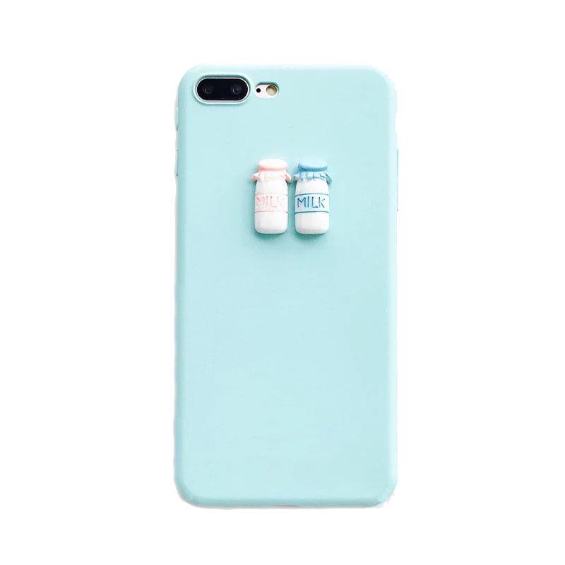 Buy 3D Small Fresh Stereo Milk Bottle Coffee Cup Tpu Phone Case Cover ...
