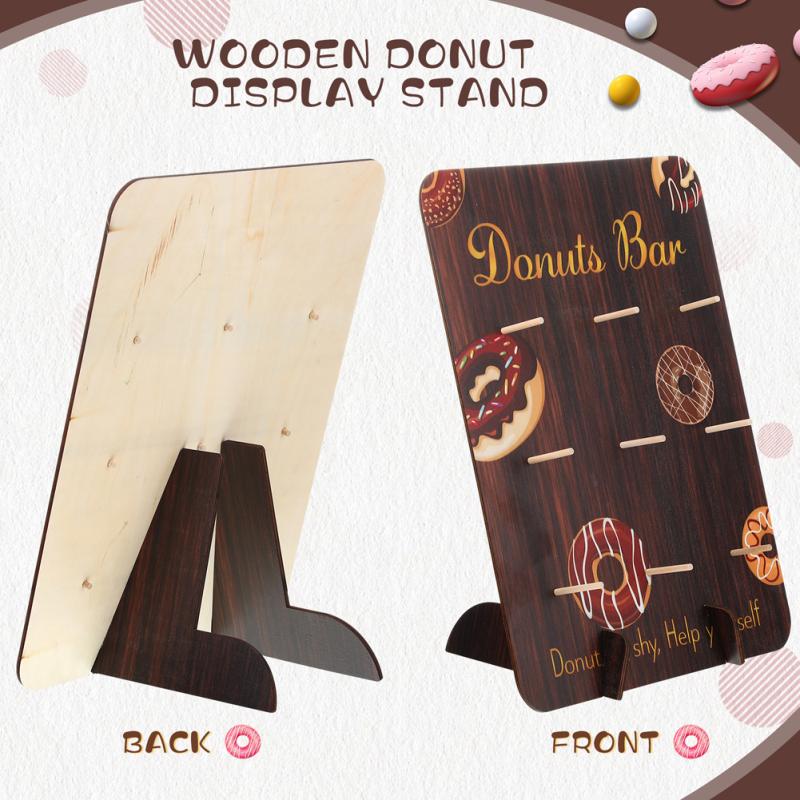 Wooden Donut Wall Display Stand Easy Assembly Reusable Donut Board For ...
