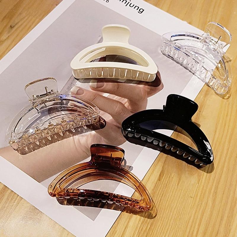 Fan-shaped Back Head Simple Grasping Clip Geometric Hair Grasping Plate ...