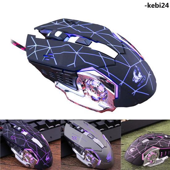 Buy Wired LED Light 4000DPI Optical Usb Ergonomic Pro Gamer Gaming ...