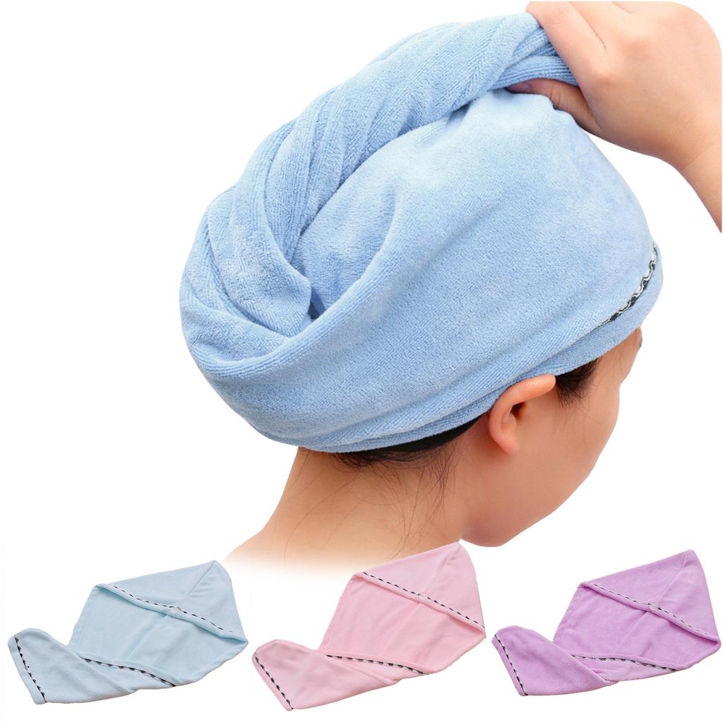 Buy Microfiber Bath Towel Hair Dry Hat Cap Quick Drying Lady Bath Tool at affordable prices ...