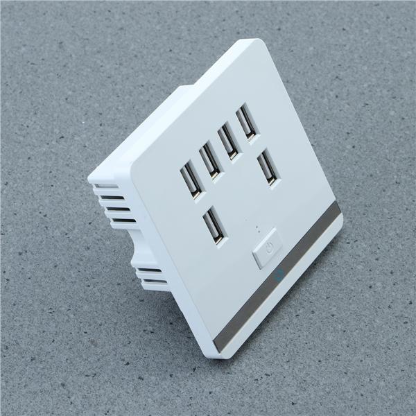 Buy Universal 36V To 5V 6 Ports USB Wall Mounted Socket ChargerFor ...