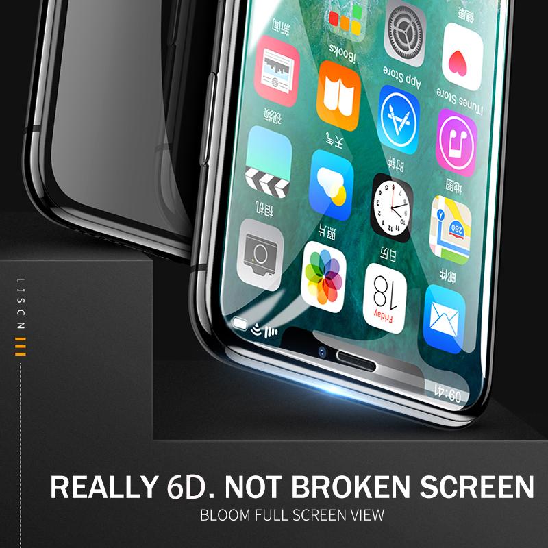 5D Curved Screen Glass Protector Case For iPhone X 8 7 Plus Samsung S9 ...