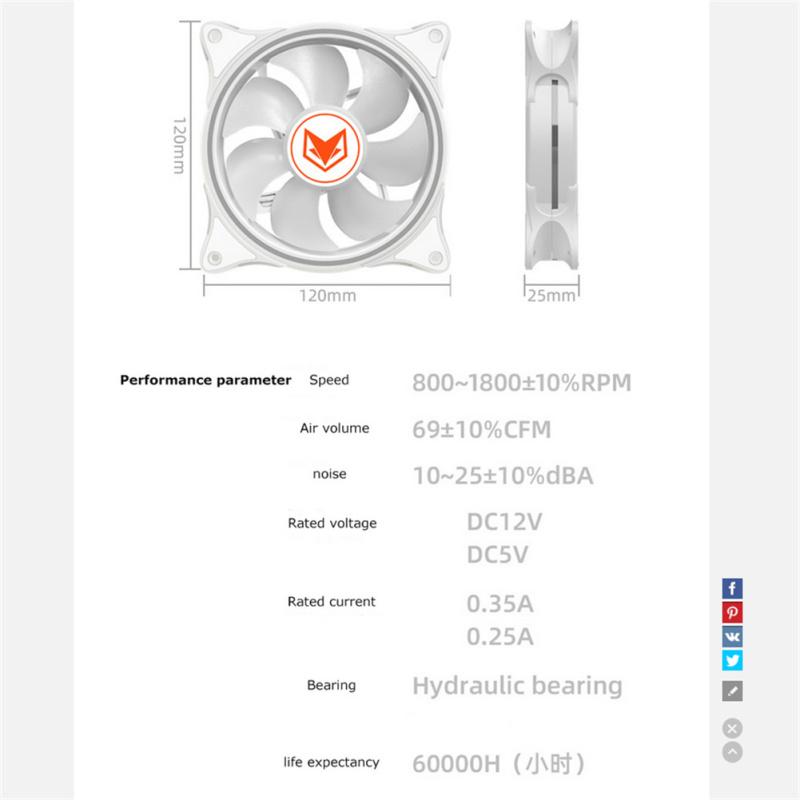 Cheap 120mm RGB ARGB Fan Cooler PWM 4PIN 5V 3PIN Ventilator Hydraulic ...